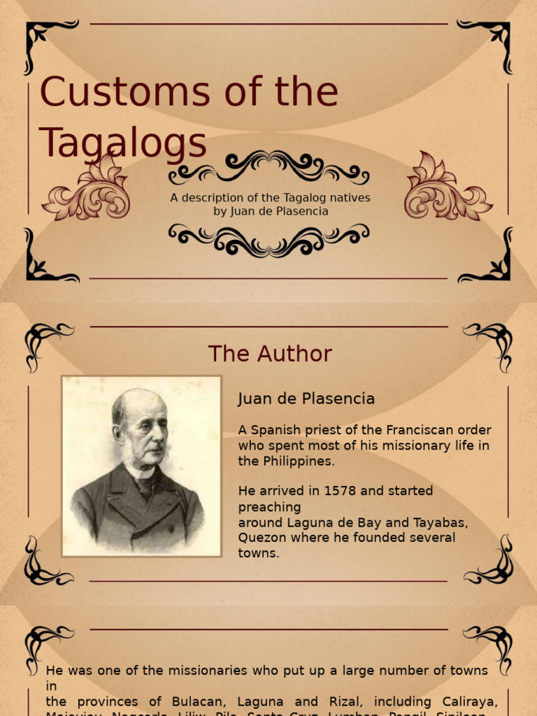 The Customs of The Tagalogs by Juan de Plasencia | PDF