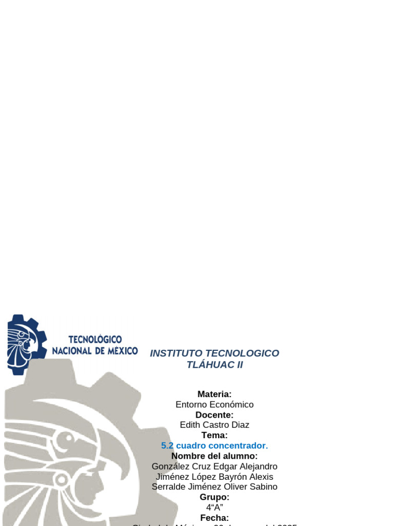 Cuadro Concentrador | PDF | Producto Interno Bruto | Sustentabilidad