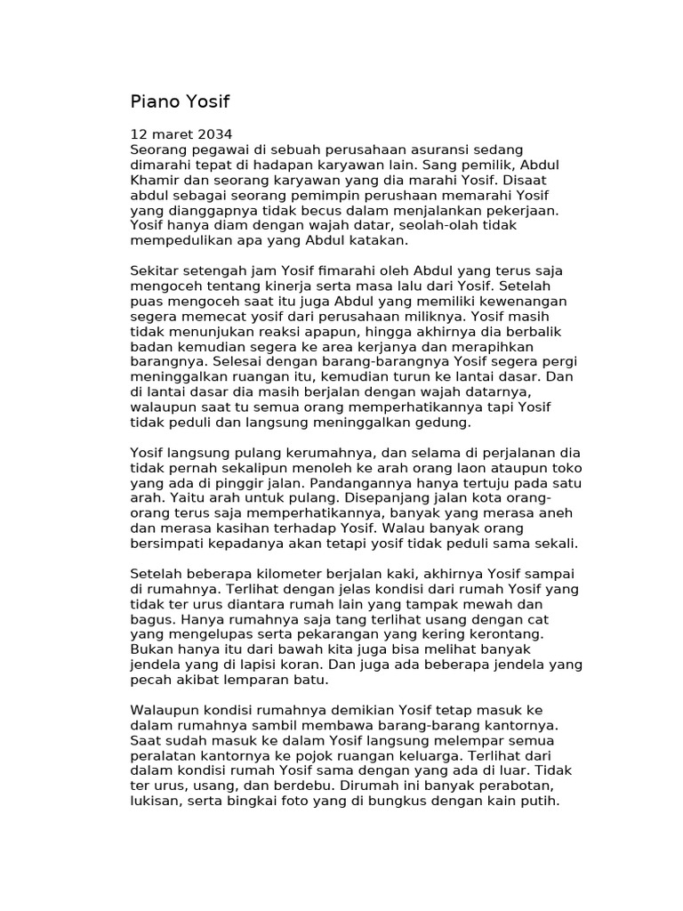 Yosif: Dari Pemecatan ke Kenangan Musik | PDF