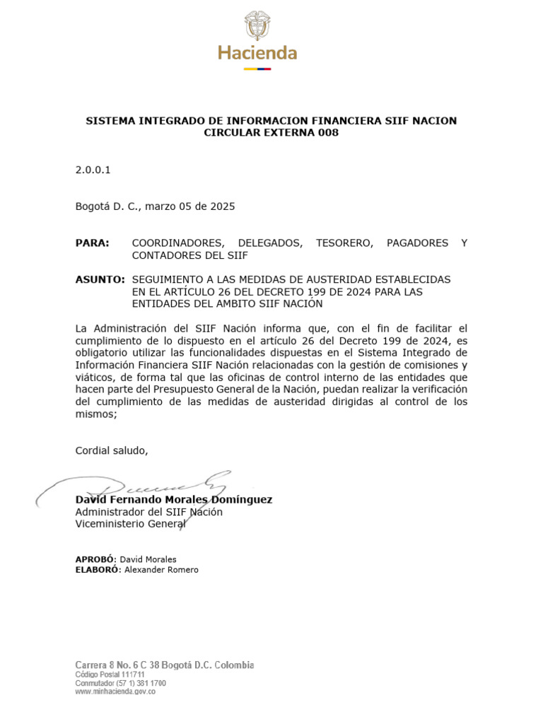 CR-008 Seguimiento A Las Medidas de Austeridad Establecidas en El Artículo 26 Del Decreto 199 de ...