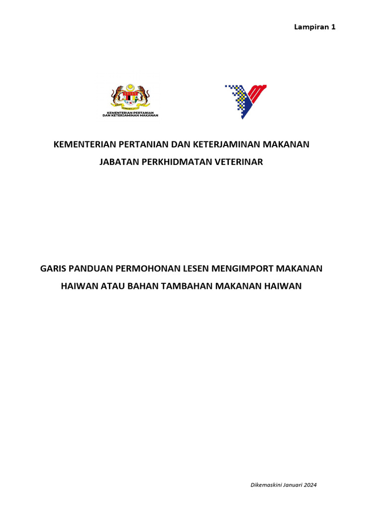 Garis Panduan Import Lesen DVS Malaysia | PDF