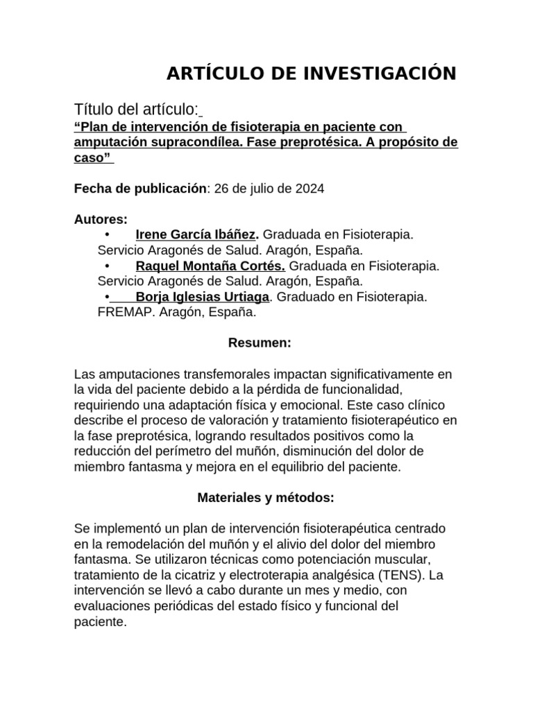Artículo de investigación-mia ROCELY | PDF | Terapia física | Medicina CLINICA