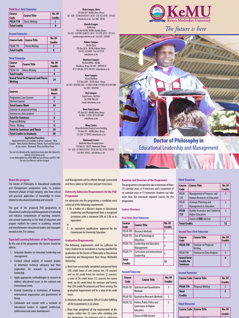 Doctor of Philosophy in Educational Leadership and Management | PDF ...