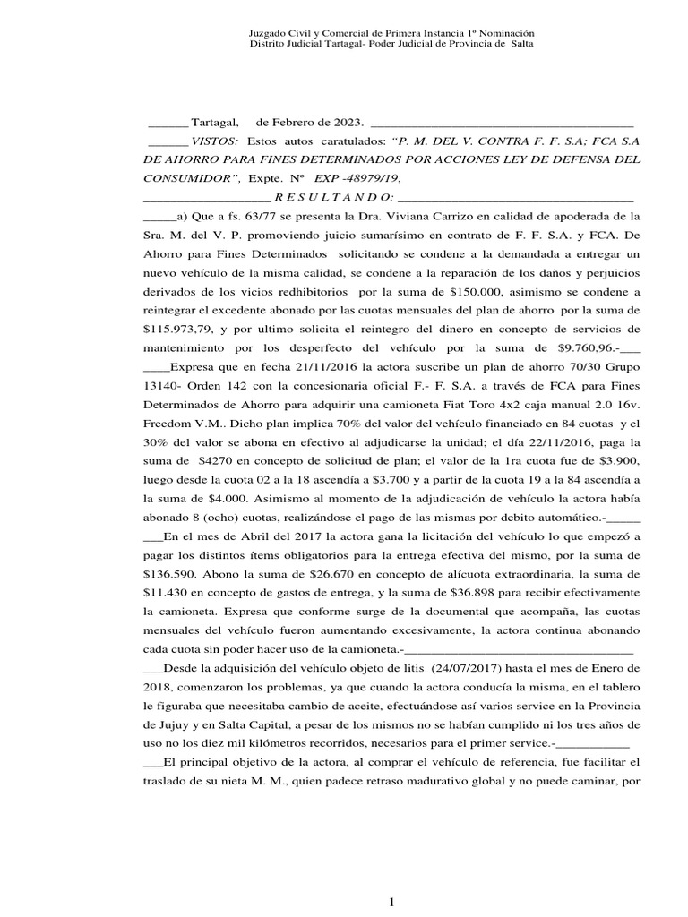 Fallo Ffca | PDF | Testigo experto | Los consumidores