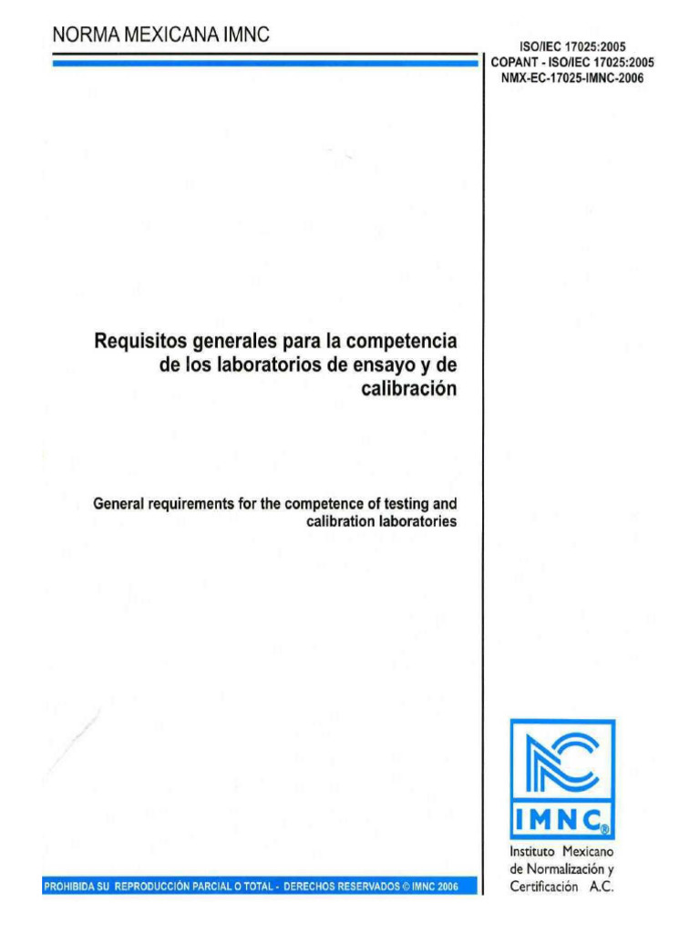 NMX Ec 17025 Imnc 2006 | PDF