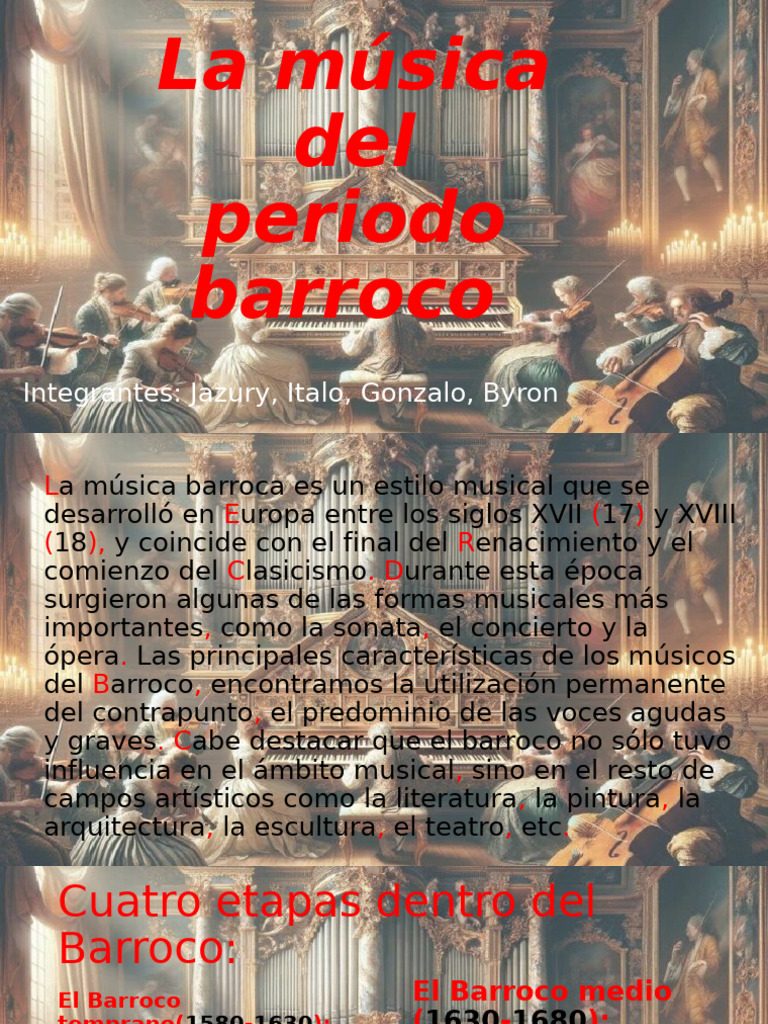 Música del Barroco: Características y Etapas | PDF | Musica barroca ...