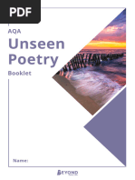 English Literature Unseen Poetry Paper AQA | PDF