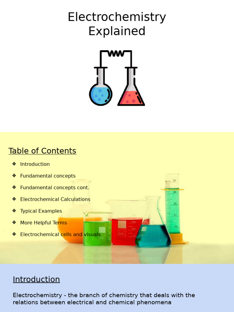 Electrochemistry Presentation | PDF | Redox | Electrochemistry
