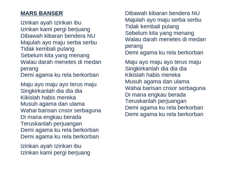 Mars Banser | PDF