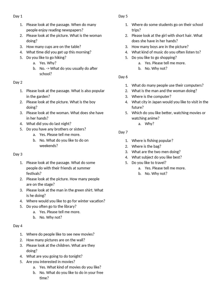 Eiken Grade 3 Extra Questions | PDF