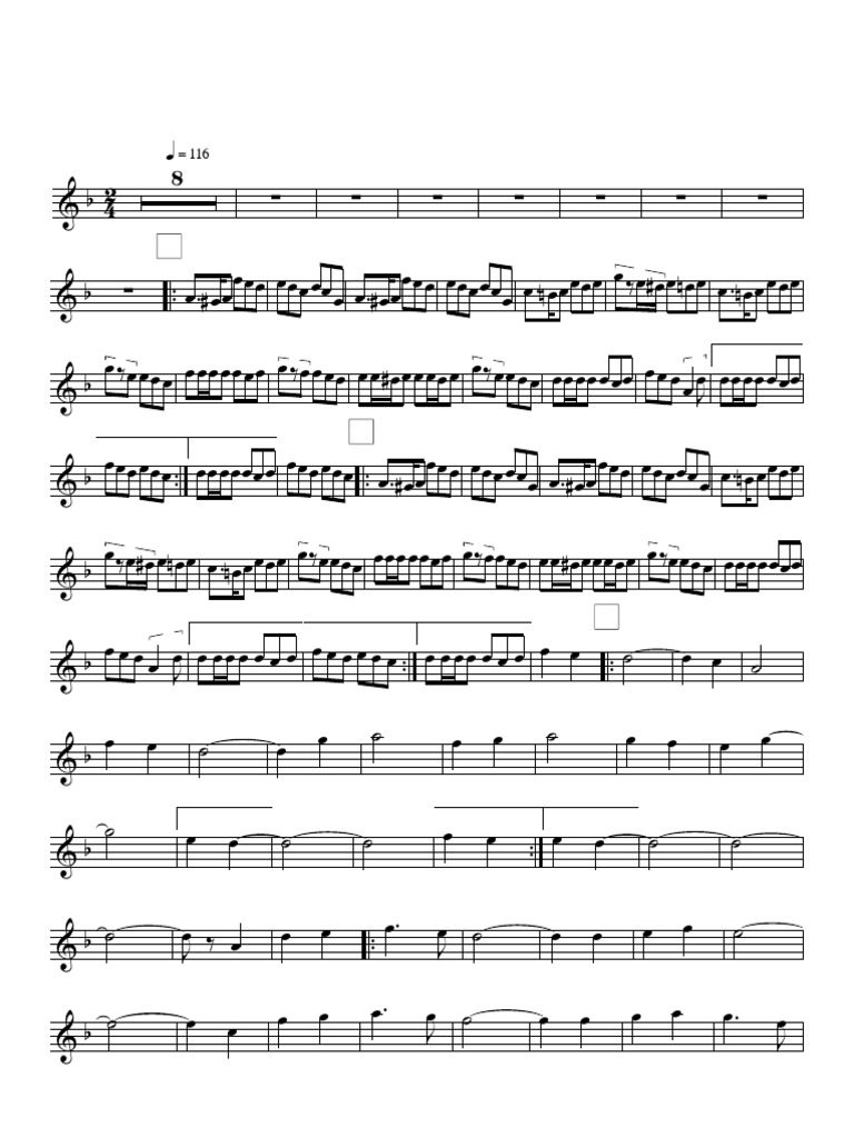 Flute Sheet Music: Moicanos Theme | PDF