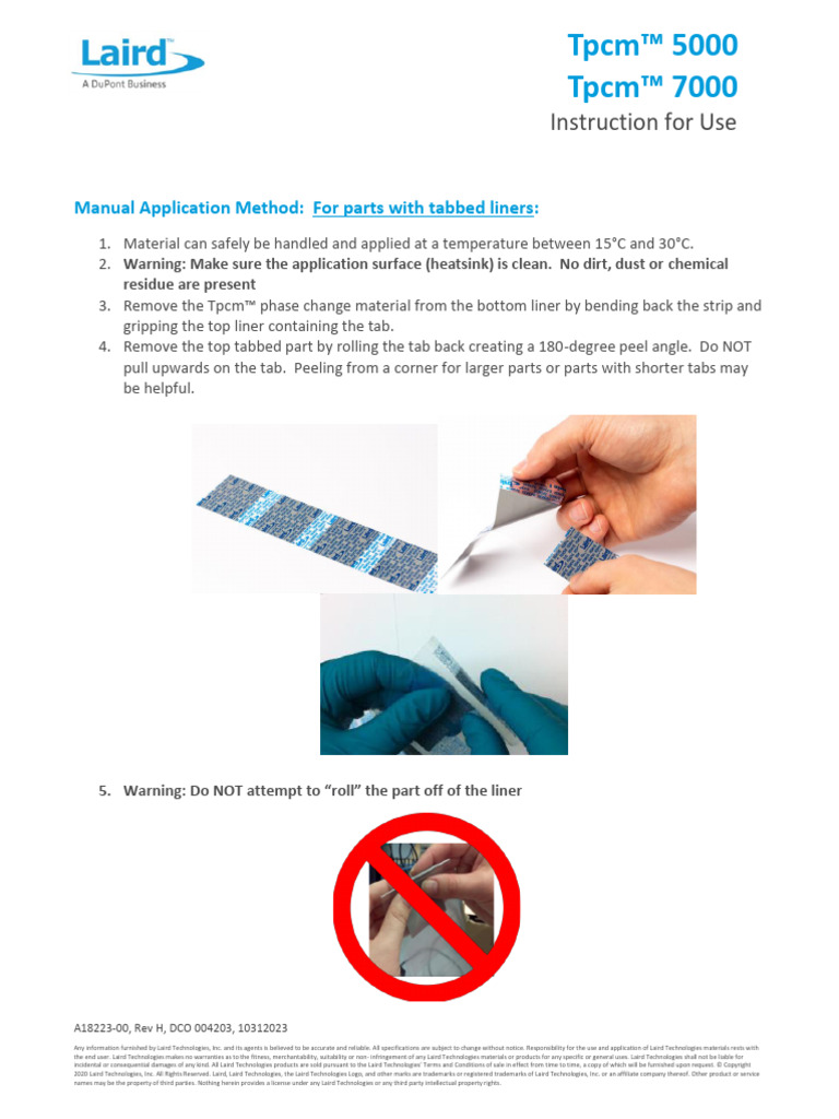 A18223-00 Tpcm 5000 & Tpcm 7000 Instructions for Use - English | PDF | Shelf Life | Materials