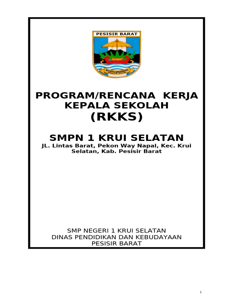 Program Kerja Kepala Sekolah | PDF