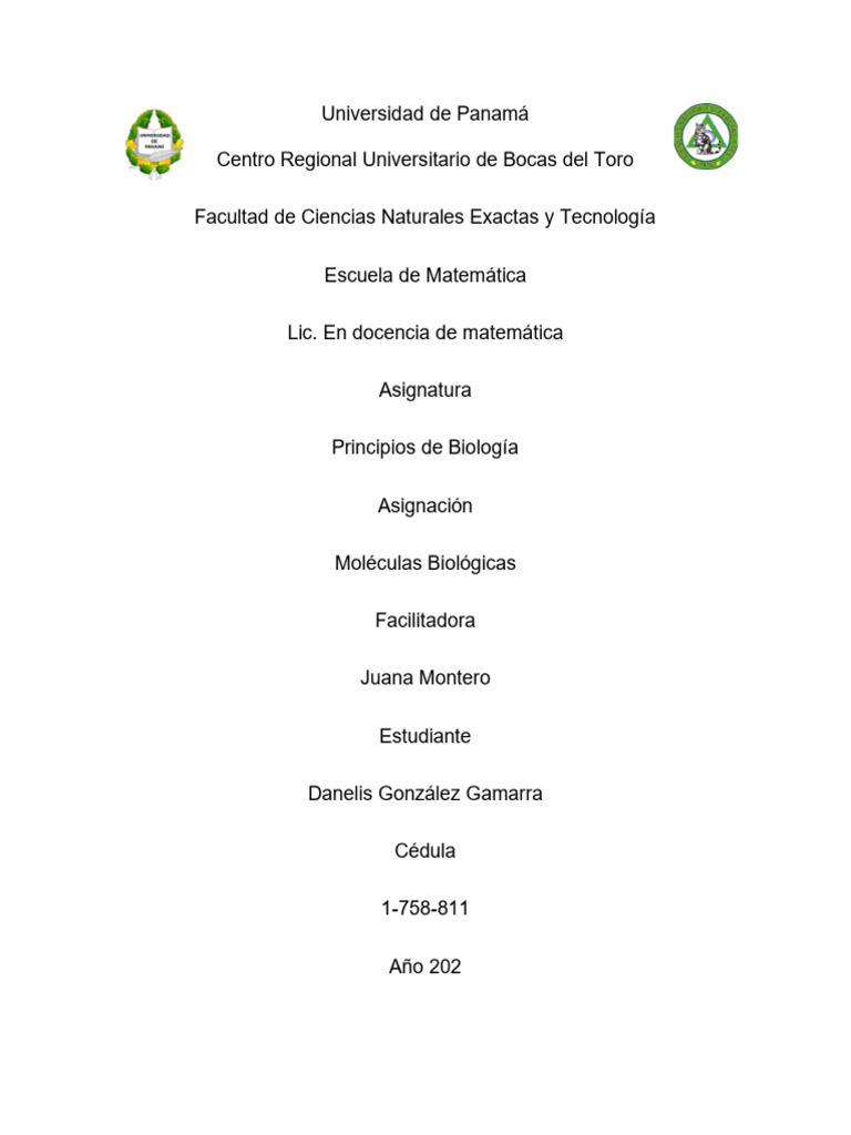 Moléculas Biológicas: Tipos y Funciones | PDF | Rna | Lípido