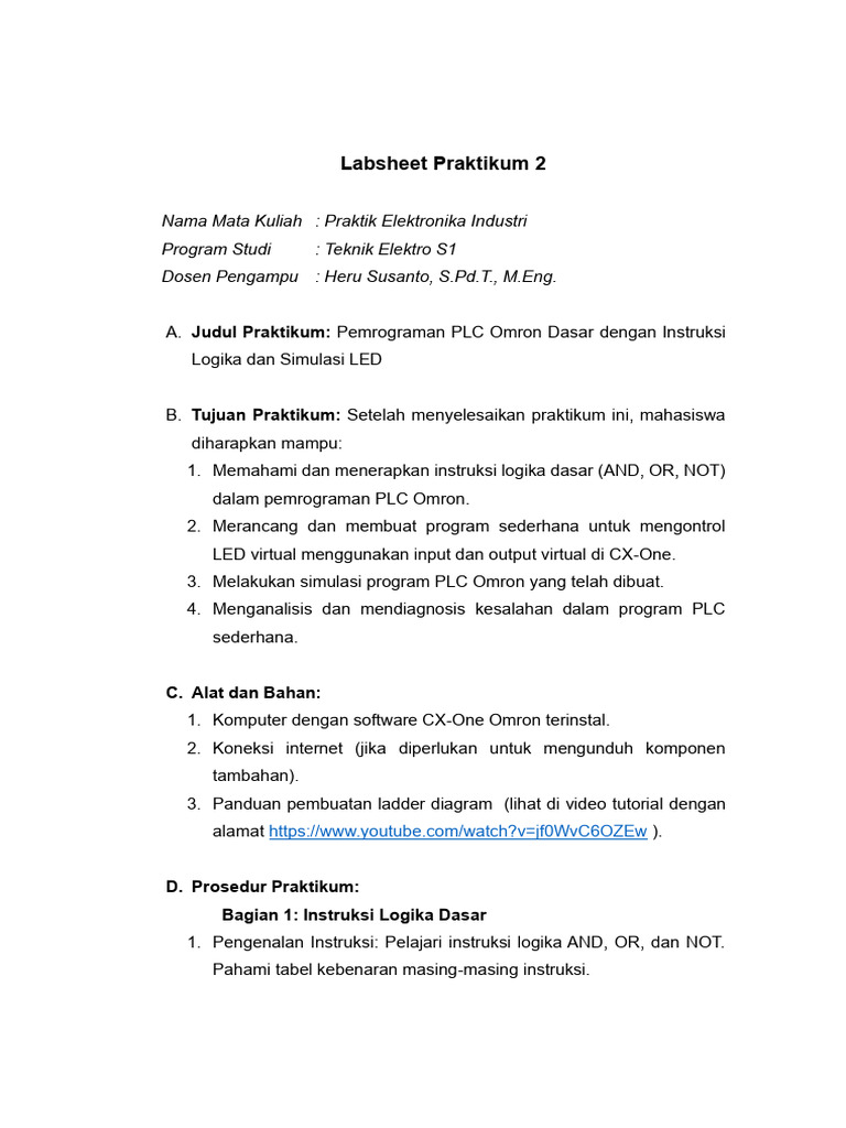 Labsheet Praktikum 2 | PDF
