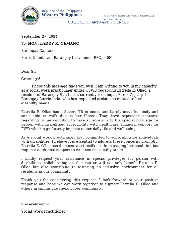 Adaptation Letter in Barangay | PDF