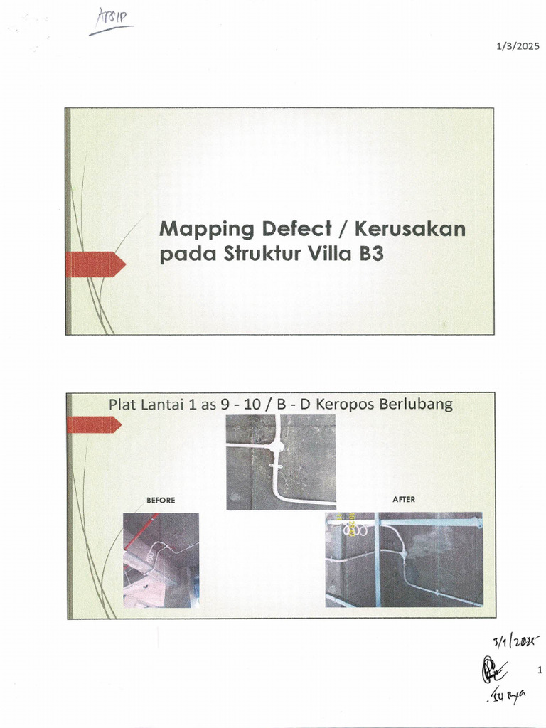 Mapping Defect Kerusakan Villa B3 | PDF
