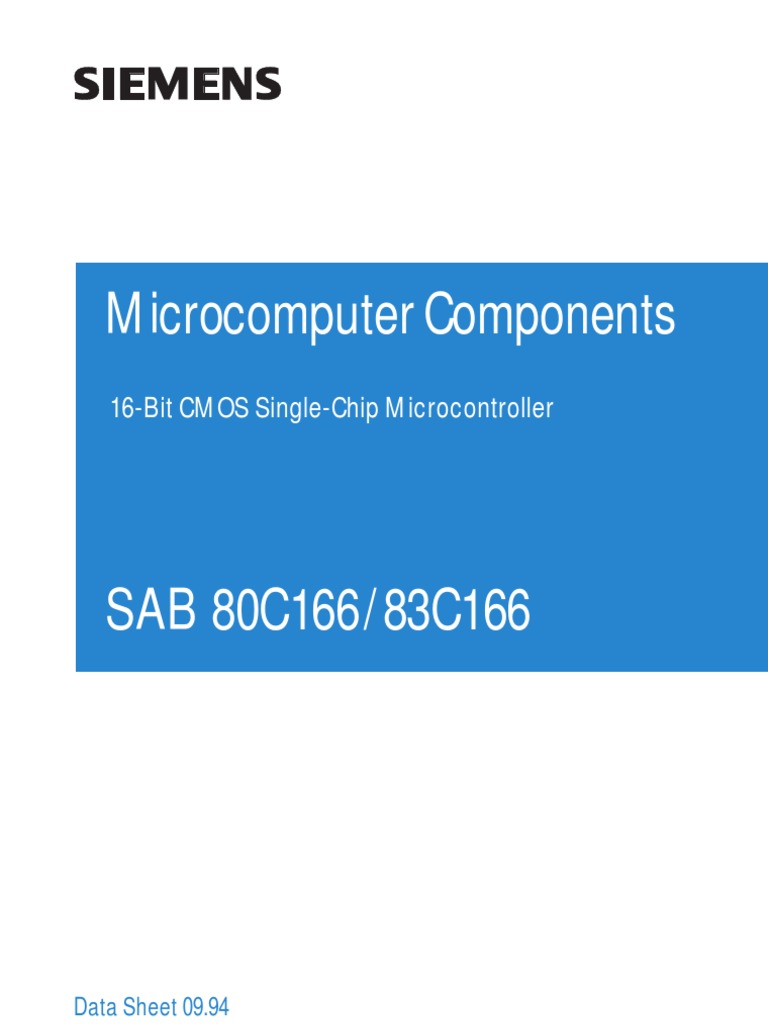 Microcomputer Components: 16-Bit CMOS Single-Chip Microcontroller | PDF ...