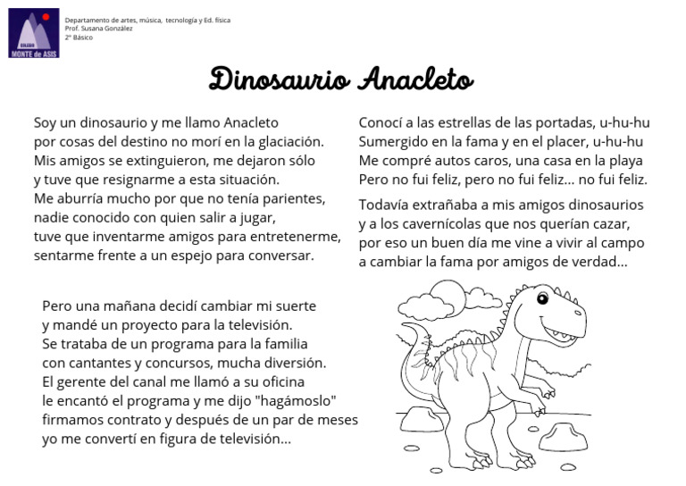 Dinosaurio Anacleto 2° | PDF