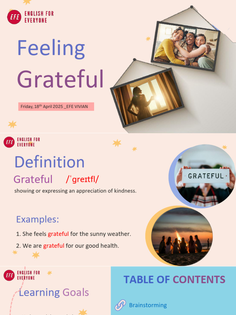 Feeling Grateful - Friday - 18042025 - Efe Vivian - Final | PDF ...