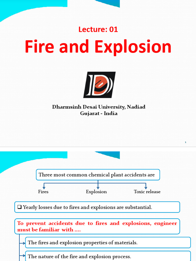 Fire and Explosion (Lecture 01) | PDF | Fires | Combustion