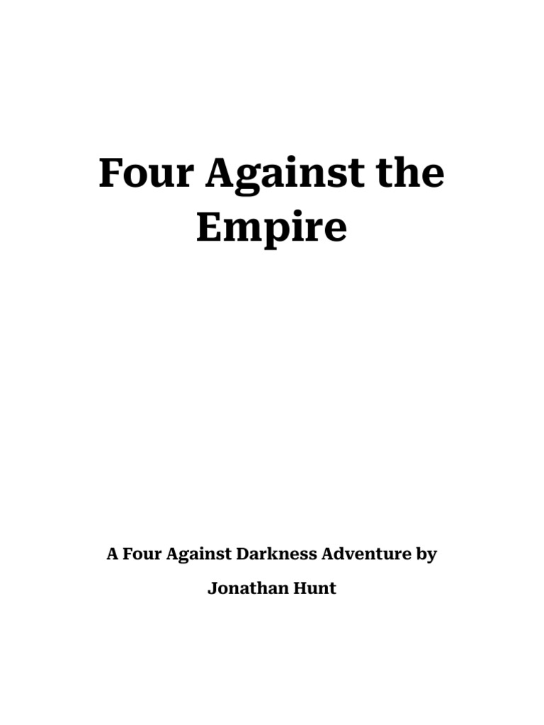 Four Against the Empire Adventure Guide | PDF | Sith | Jedi