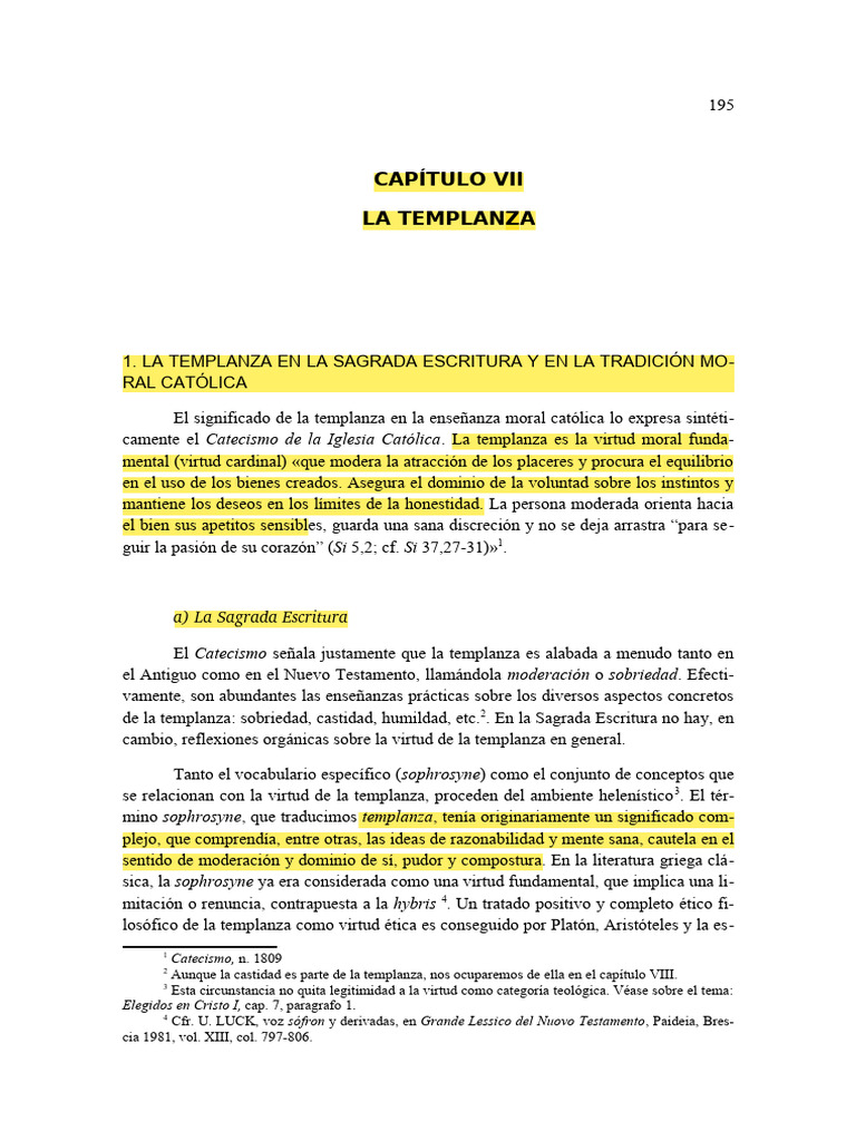 La Templanza | PDF | Placer | Tomás de Aquino