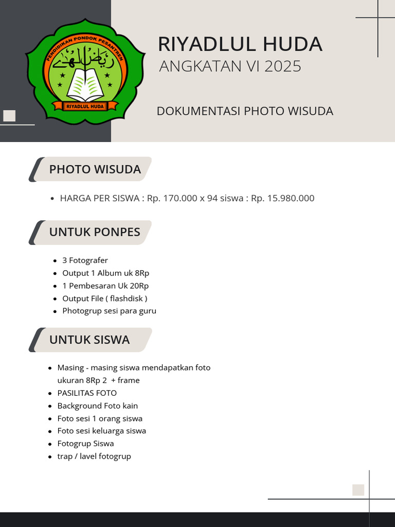 Pricelist Wisuda 2025 | PDF