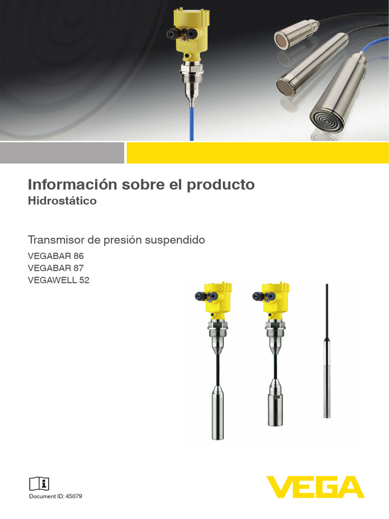 45079-ES-VEGABAR-86-87-VEGAWELL-52-Presión-de-proceso-Hidrostático ...