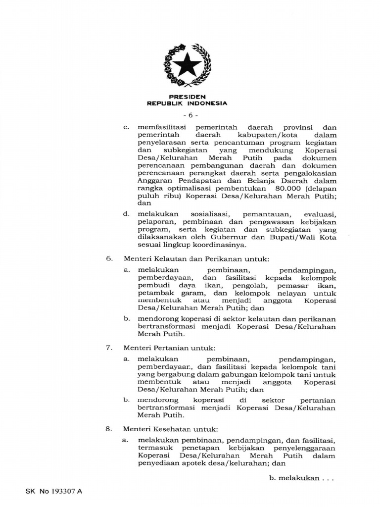 Inpres Nomor 9 Tahun 2025butir 7 | PDF