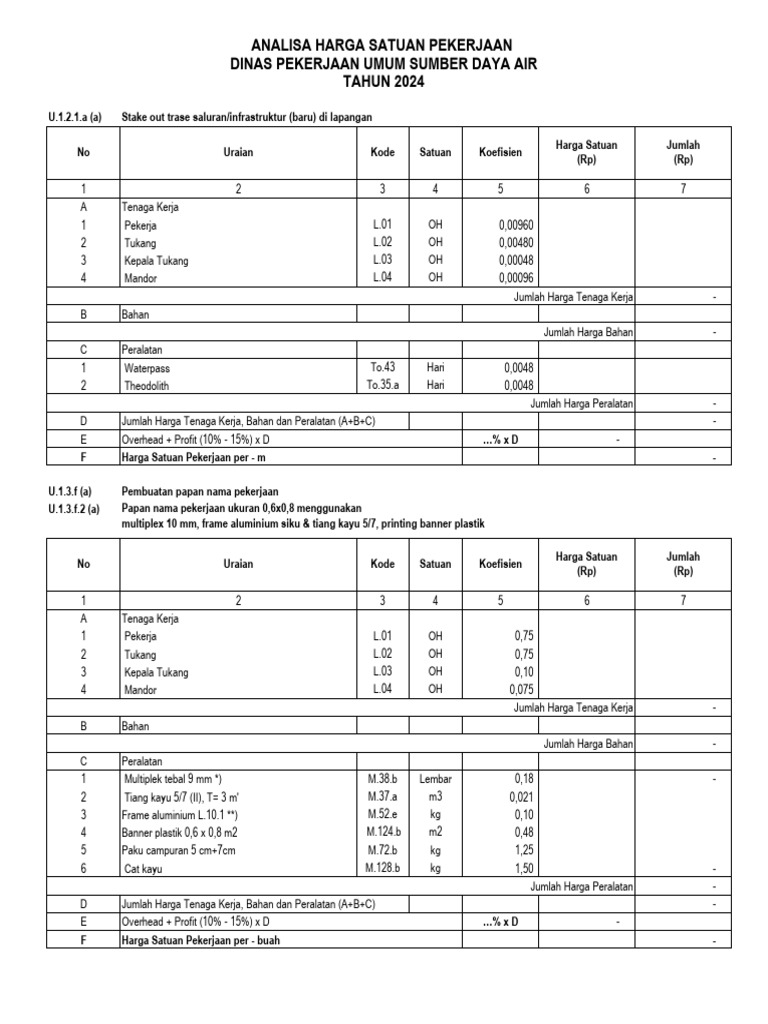 AHSP 2024 Belung | PDF