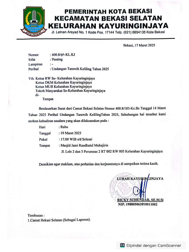 UND TERAWIH KELILING 2025 | PDF