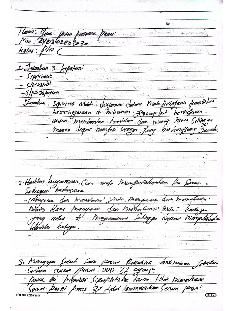 UTS PKN. Juan Putra Pratama Pune | PDF