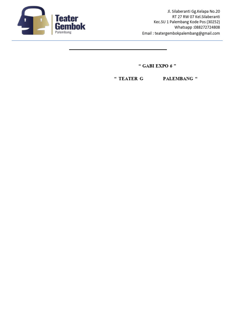 Surat Tugas Resmi Teater Gembok_ Fiks | PDF