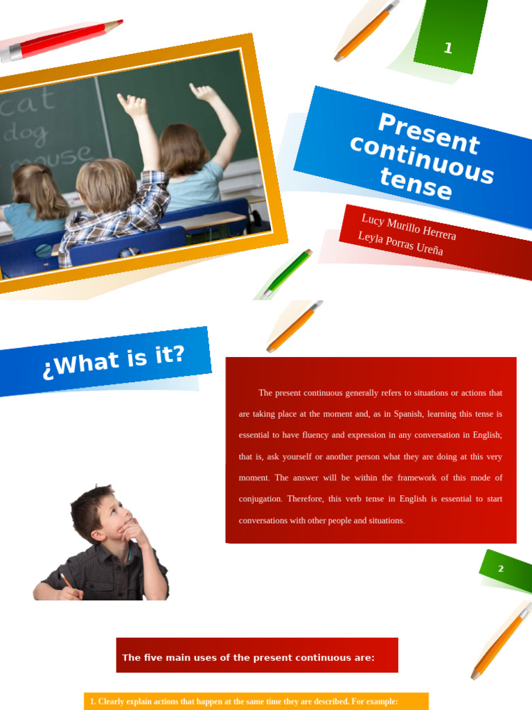 Present Continuous Tense Explained | PDF | Grammatical Conjugation ...