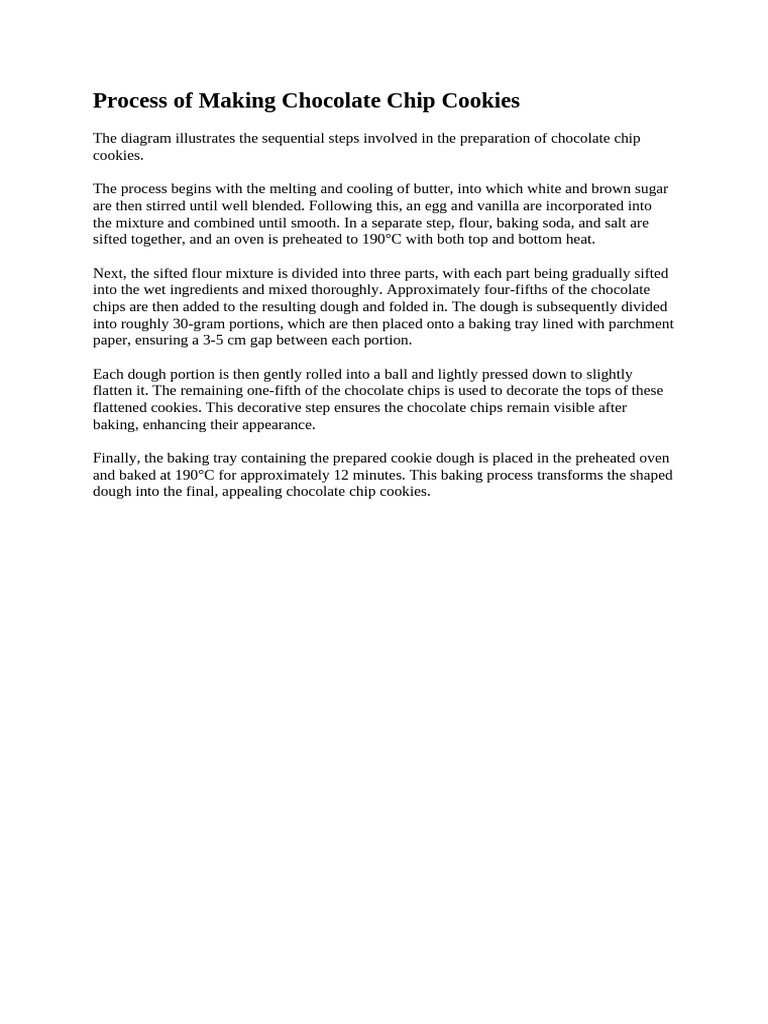Process of Making Chocolate Chip Cookies | PDF