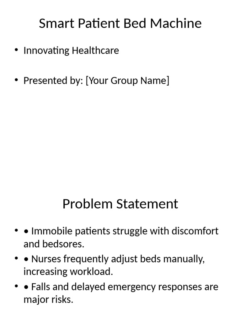 Smart Patient Bed Machine Overview | PDF