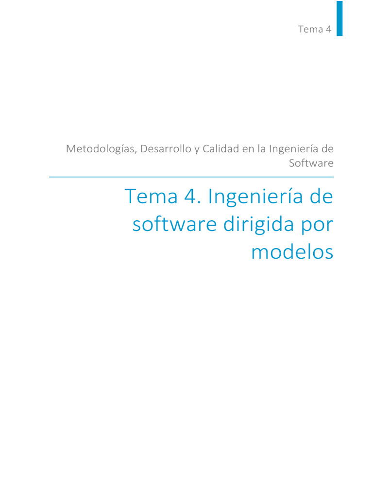 T4-Ingenieria SW Dirigida Por Modelos | PDF | Software | Ingeniería de software