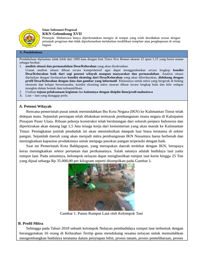 Proposal KKN - Contoh | PDF