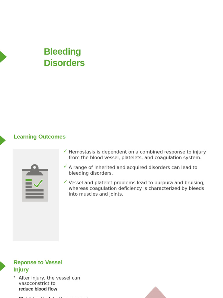 Slides_Bleeding_disorders- 5th Lecture Hematology Course | PDF | Coagulation | Platelet
