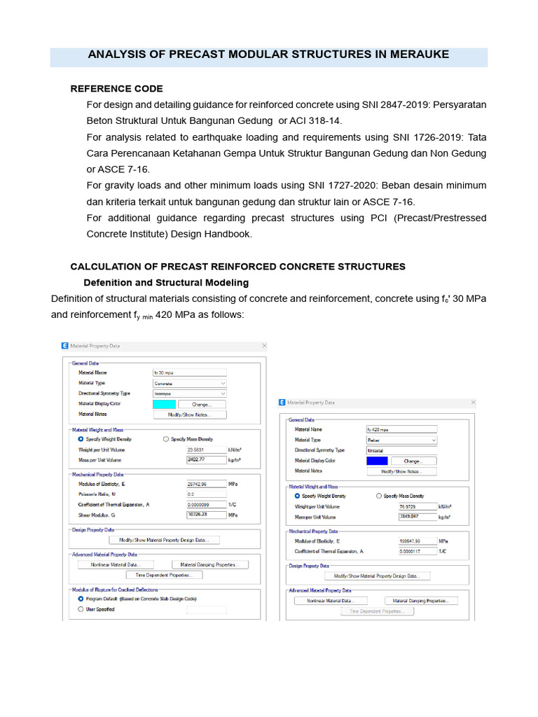 Analysis of Precast Modular Structures in Merauke 2025.01.17 | PDF | Precast Concrete | Concrete