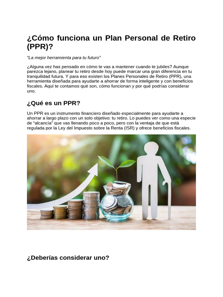 ¿Que Son Los PPR's | PDF