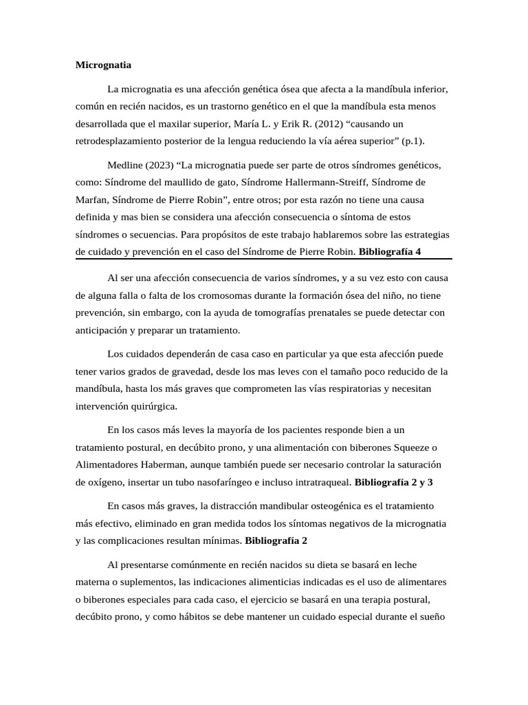 Micrognatia: Causas y Tratamientos | PDF | Síndrome | Enfermedades y ...