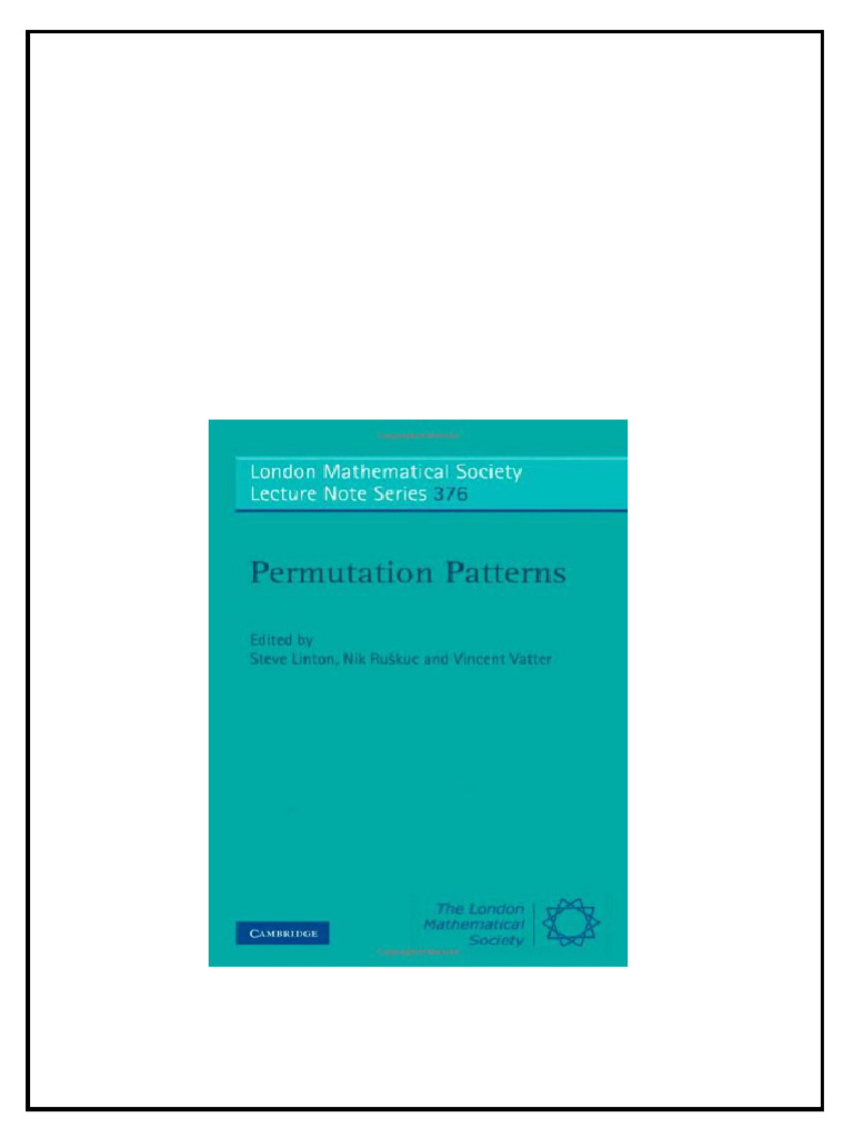 Permutation Patterns Linton S Ruskuc N Vatter V Eds download | PDF | Geometry | Combinatorics