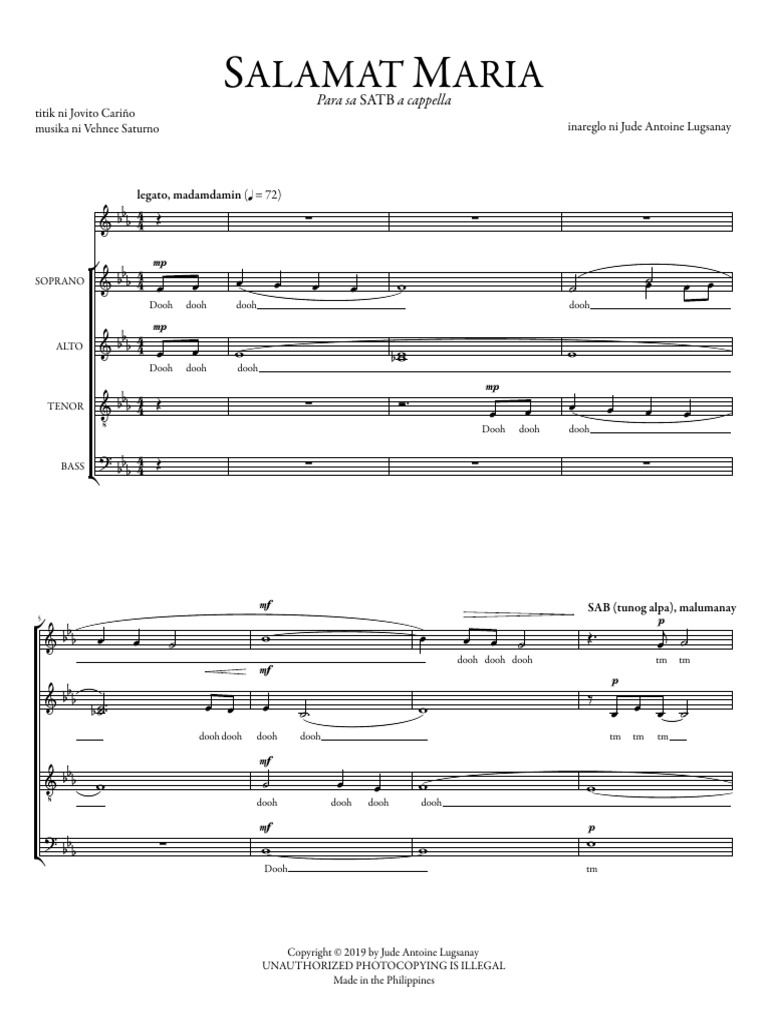 Salamat Maria Satb | PDF