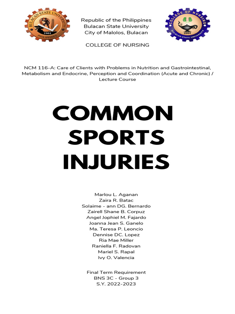 Musculoskeletal Disorders - Common Sports Injuries | PDF | Knee | Elbow