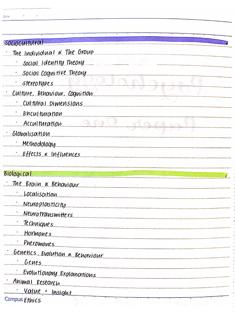 Paper 1 Revision Notes | PDF