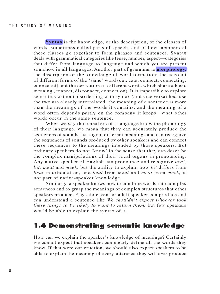 Introducing English Semantics | PDF | Semantics | Word