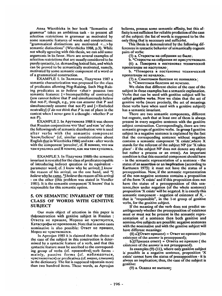 SEMANTIC FEATURES AND SELECTION RESTRICTIONS | PDF | Subject (Grammar ...