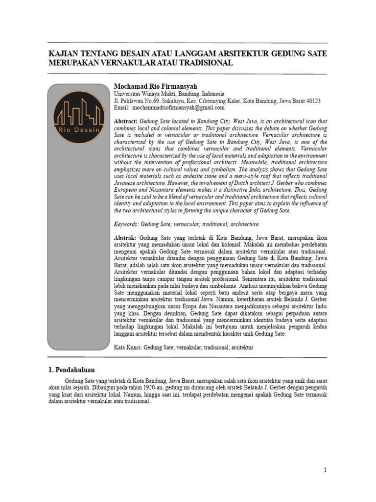 GEDUNG SATE-140325-RIO | PDF